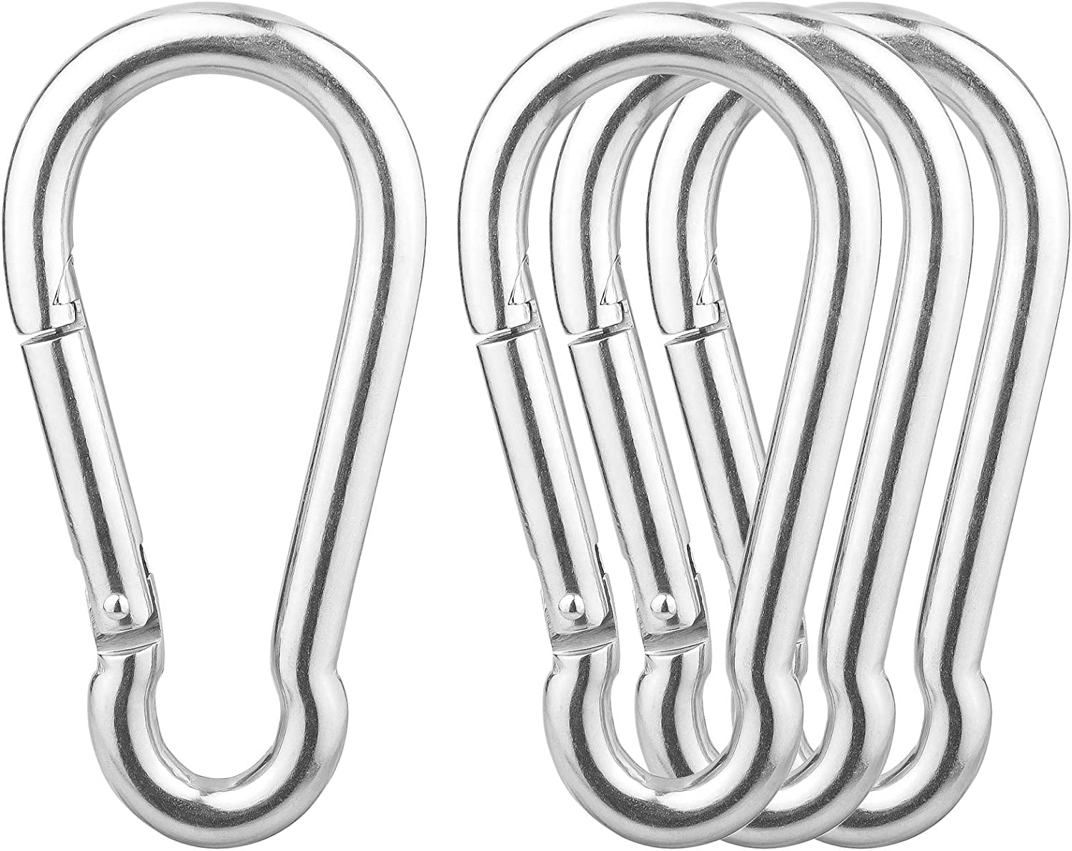 M12 1/2 inch Large Carabiner Clips- Heavy Duty Stainless Steel Spring ...