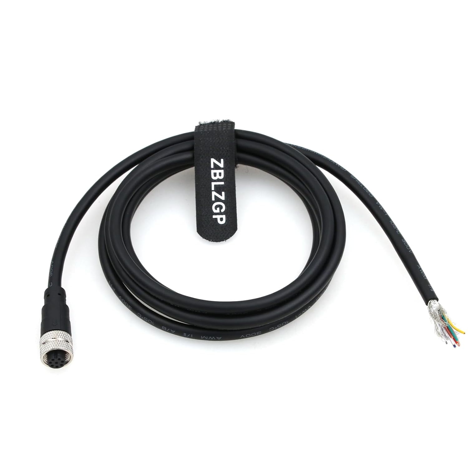 M12 A-Code 8 Pin Female Cable Sensor Industrial Aviation Connection ...