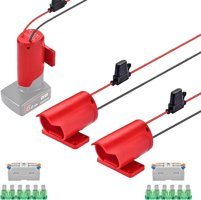 M12 Battery Adapter with Fuse,Power Wheels Adapter for Milwaukee 12V,14 ...