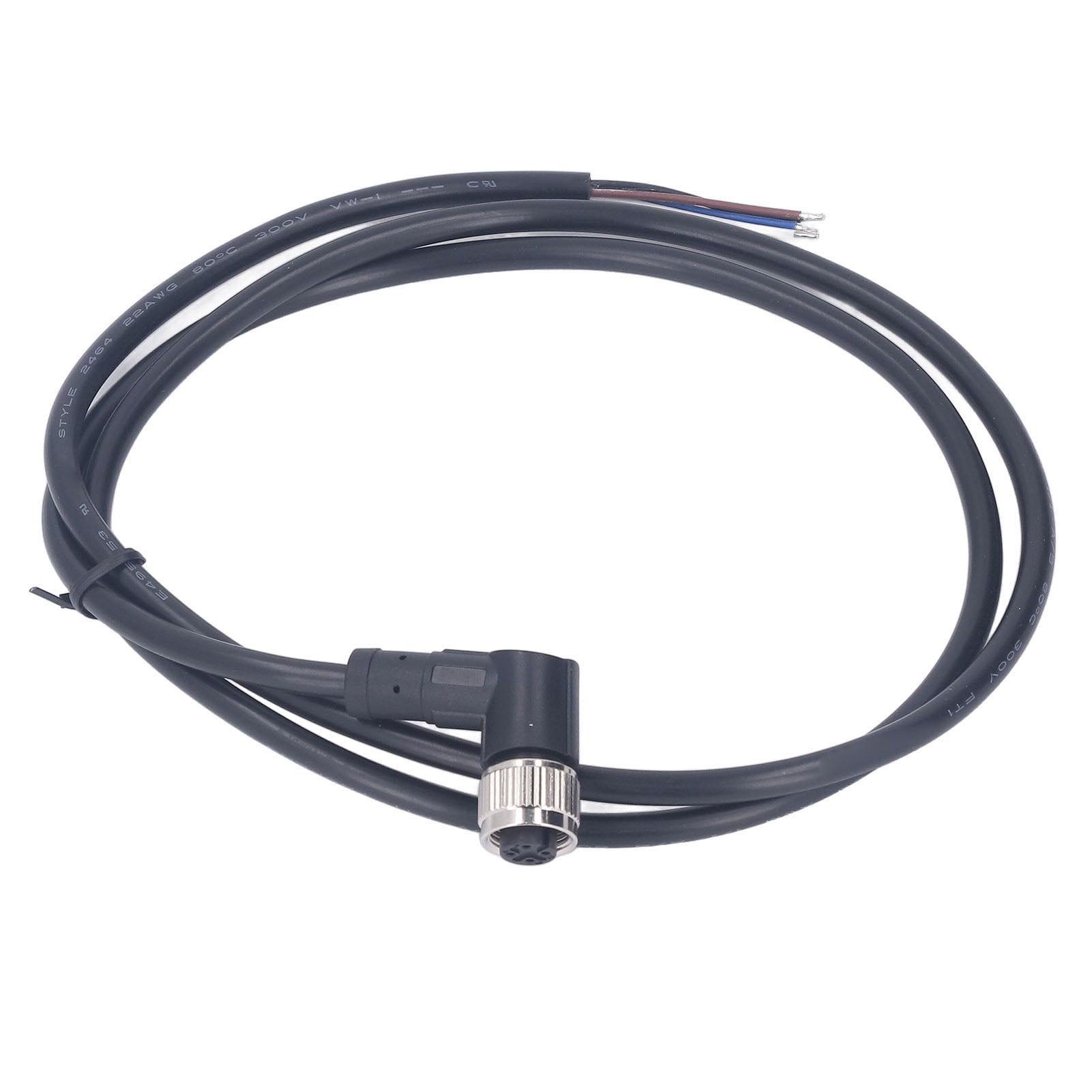 M12 Cable 4 Pin Aviation Socket Electrical Cable Right Angle Female ...