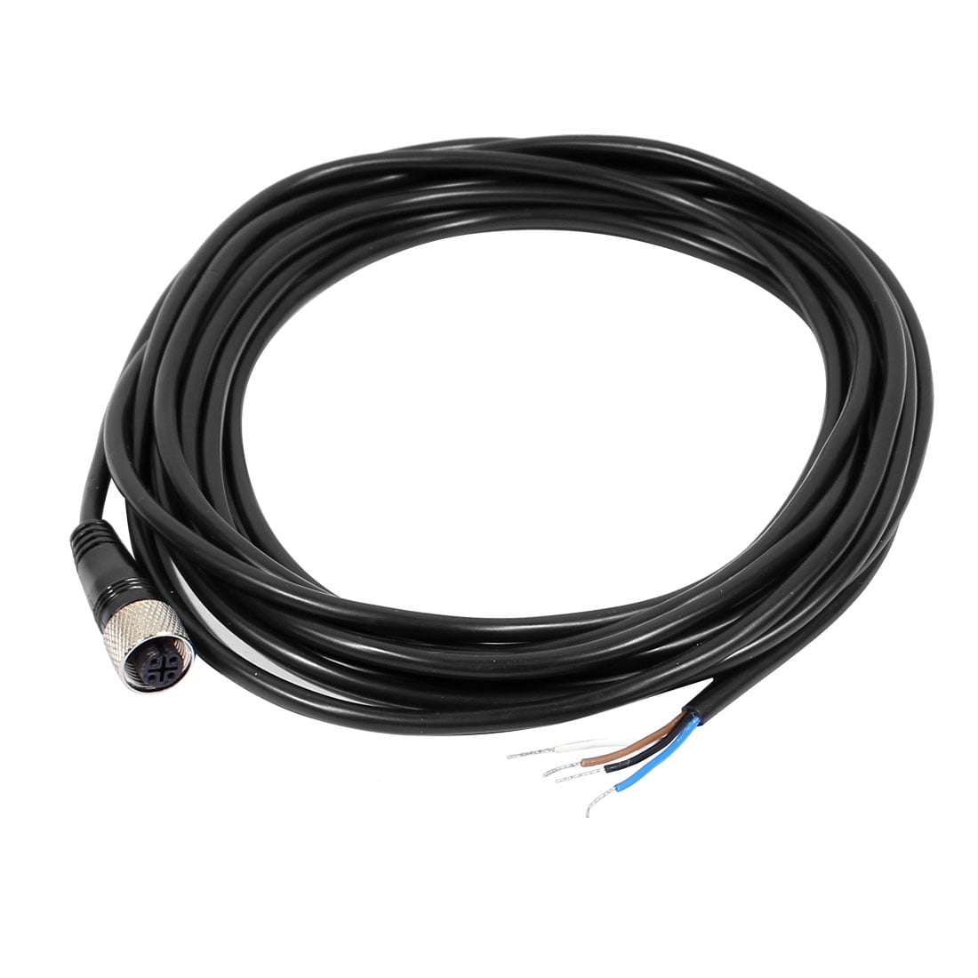 M12 Female Straight 4 Pins Connector Aviation Socket Electrical Cable ...