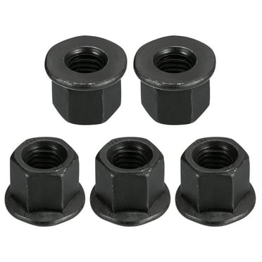 M16 Flange Hex Nut, 1 Pack Grade 10.9 Carbon Steel Black Oxide Finished ...