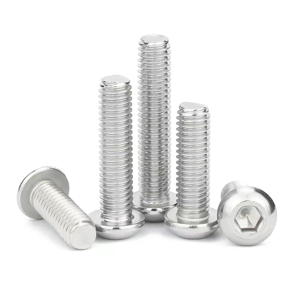 M12 Screws,M12-1.75x35mm Button Head Socket Cap Screw and Bolt ...
