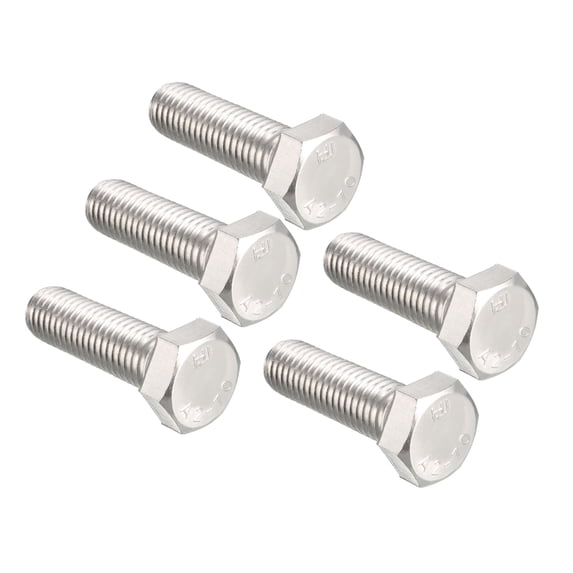 M12 Thread 40mm 304 Stainless Steel Hex Head Screws Bolts 5 pcs ...