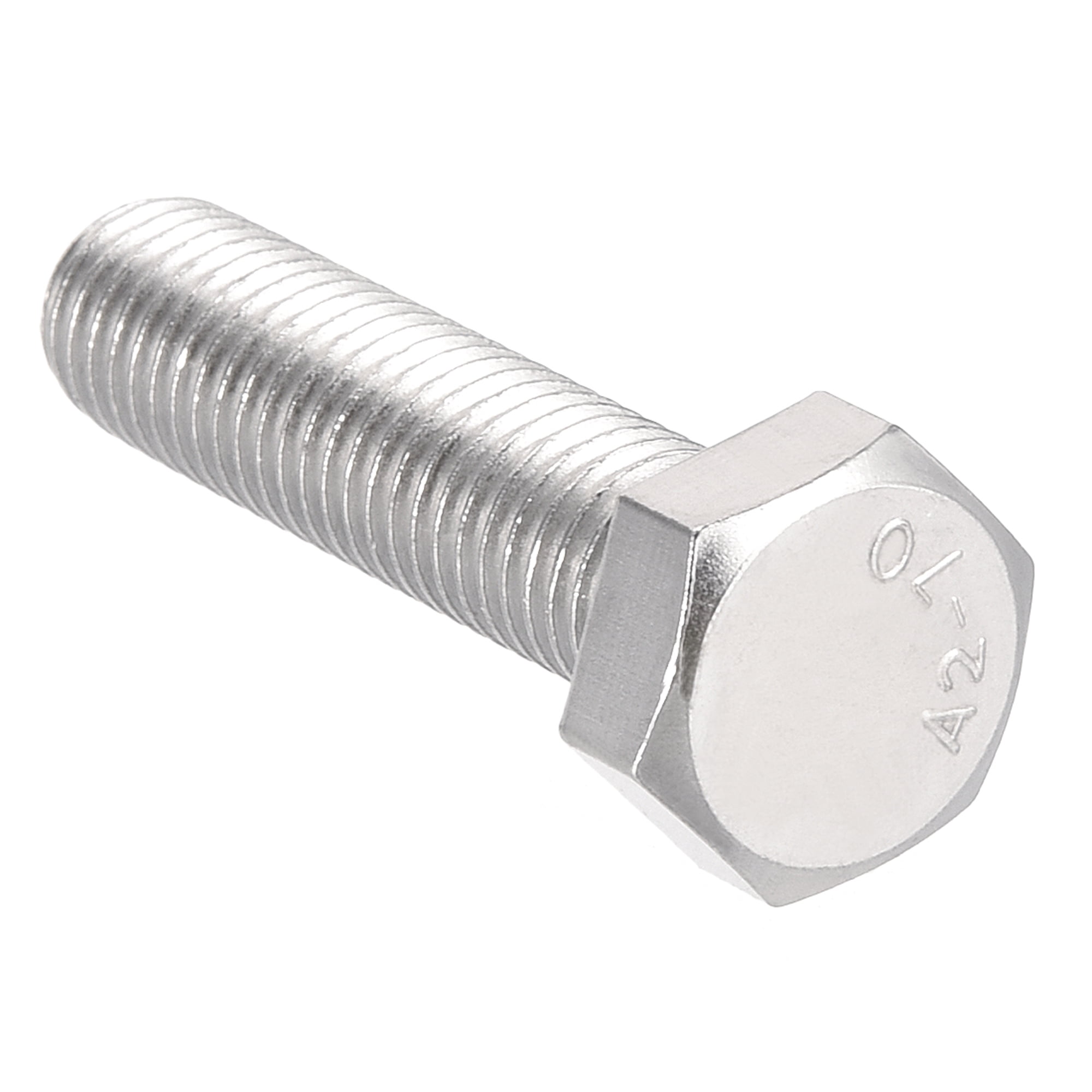 M12 Thread 50mm 304 Stainless Steel Hex Head Left Hand Screw Bolts ...