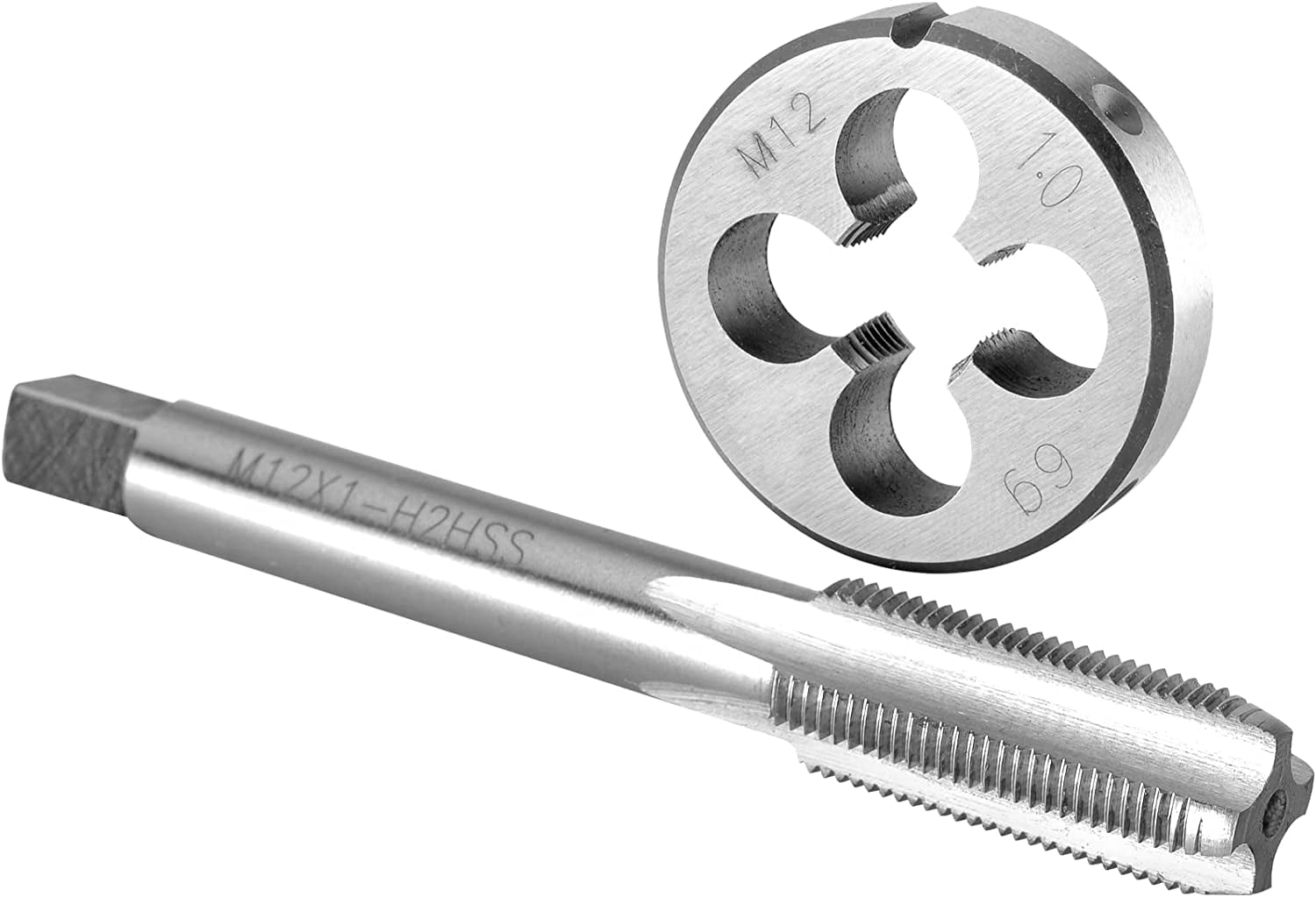 M12 X 1 Tap and Die Set. M12 x 1.0 Machine Thread Tap and Round Die ...