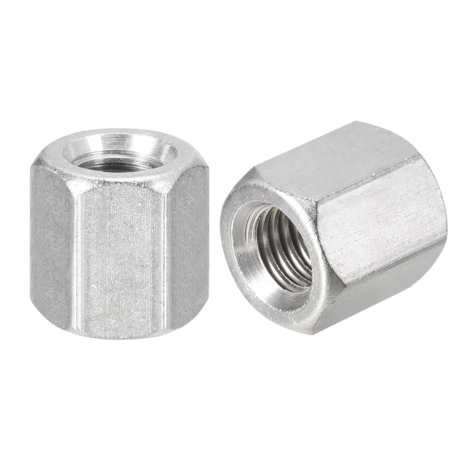 M12 x 1.75-Pitch 20mm Length Coupling Nuts, 4pcs 304 Stainless Steel ...