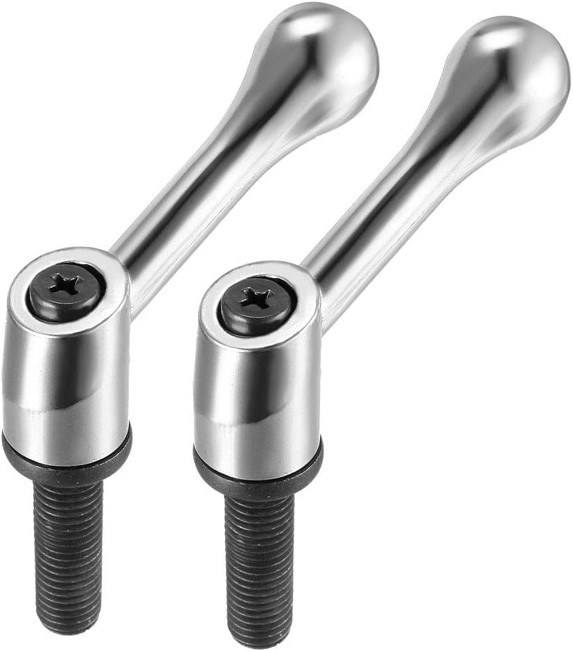 M12 x 40mm Handle Adjustable Clamping Lever Thread Push Button Ratchet ...