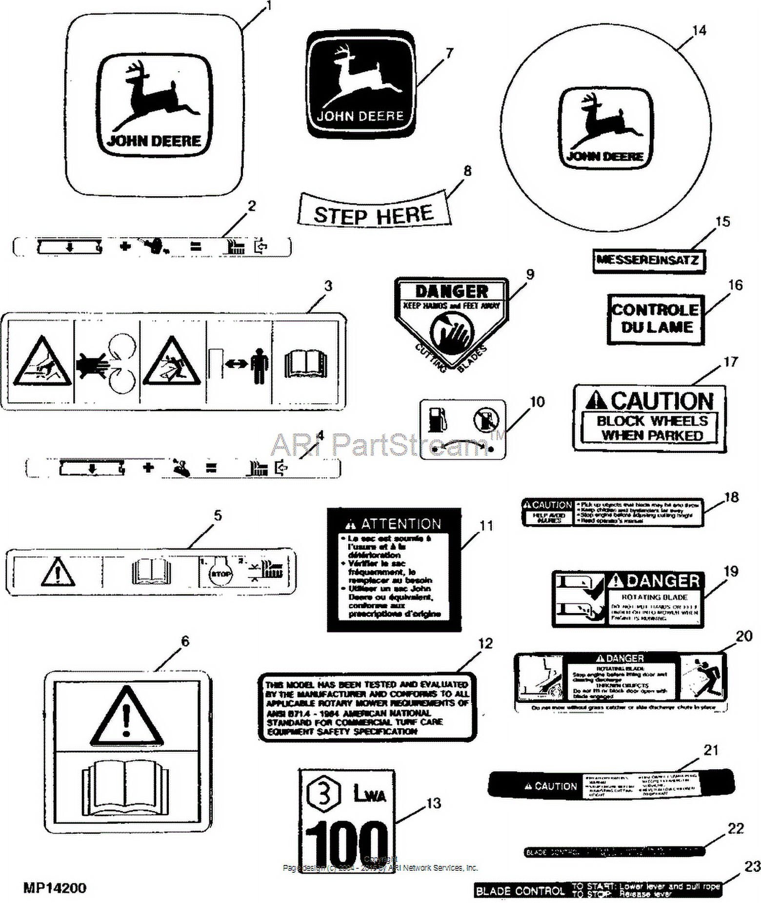 M121659 LABEL fits JOHN DEERE (New OEM) - Walmart.com