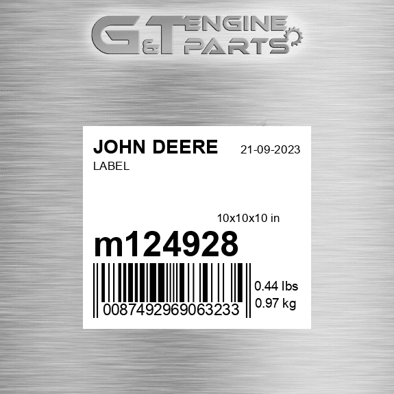 M124928 LABEL fits JOHN DEERE (New OEM) - Walmart.com