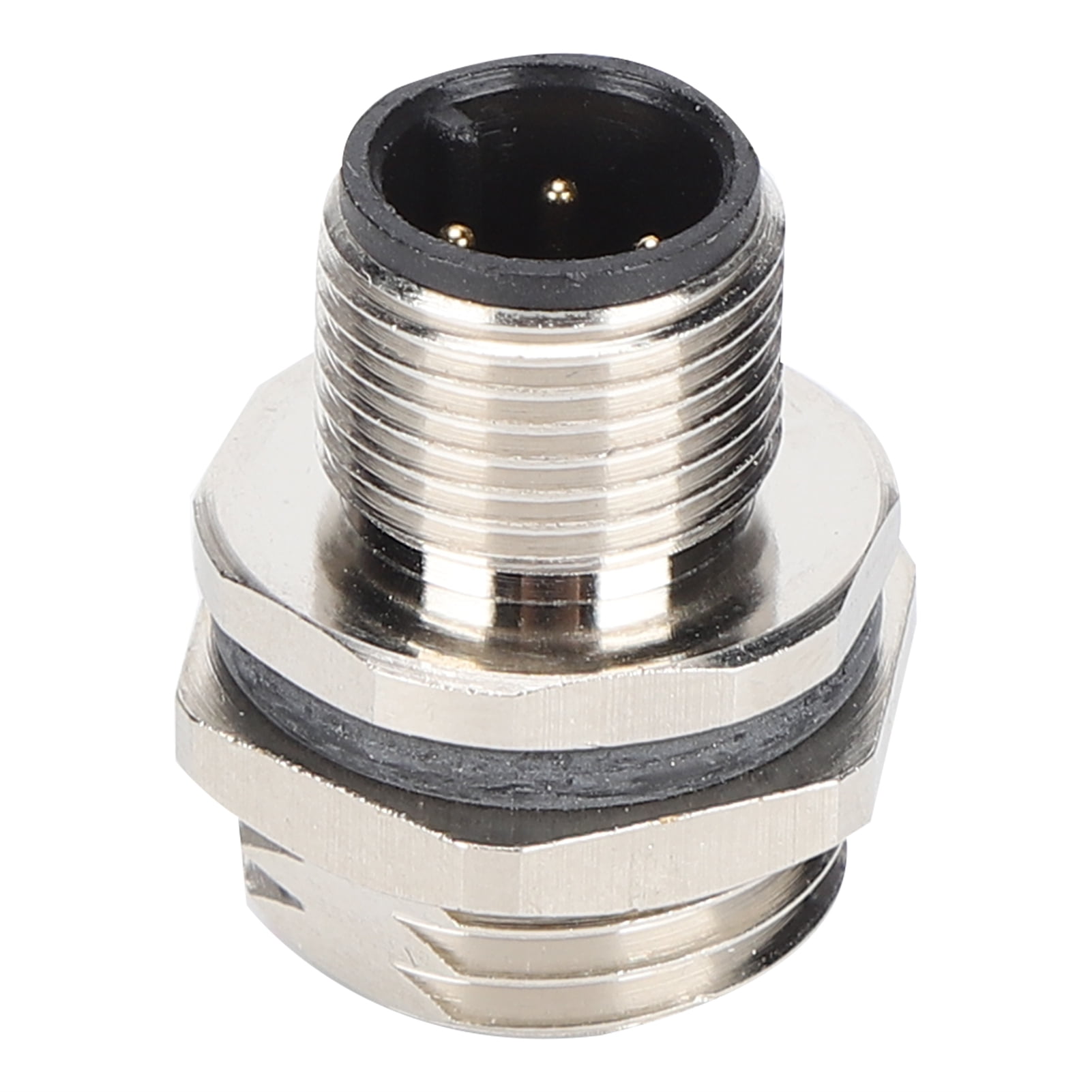 Neyseki M12BP4 M16 Thread Panel Mounted Socket M12 IP67 Waterproof ...