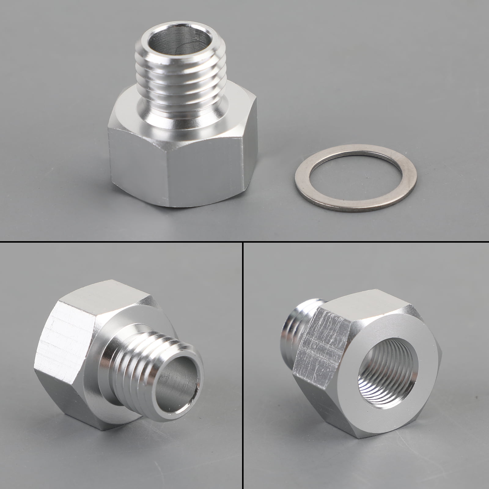 M12X1.5Mm To 1/8 Npt Gm Ls Engine Oil Pressure Sensor Adapter Stainless ...