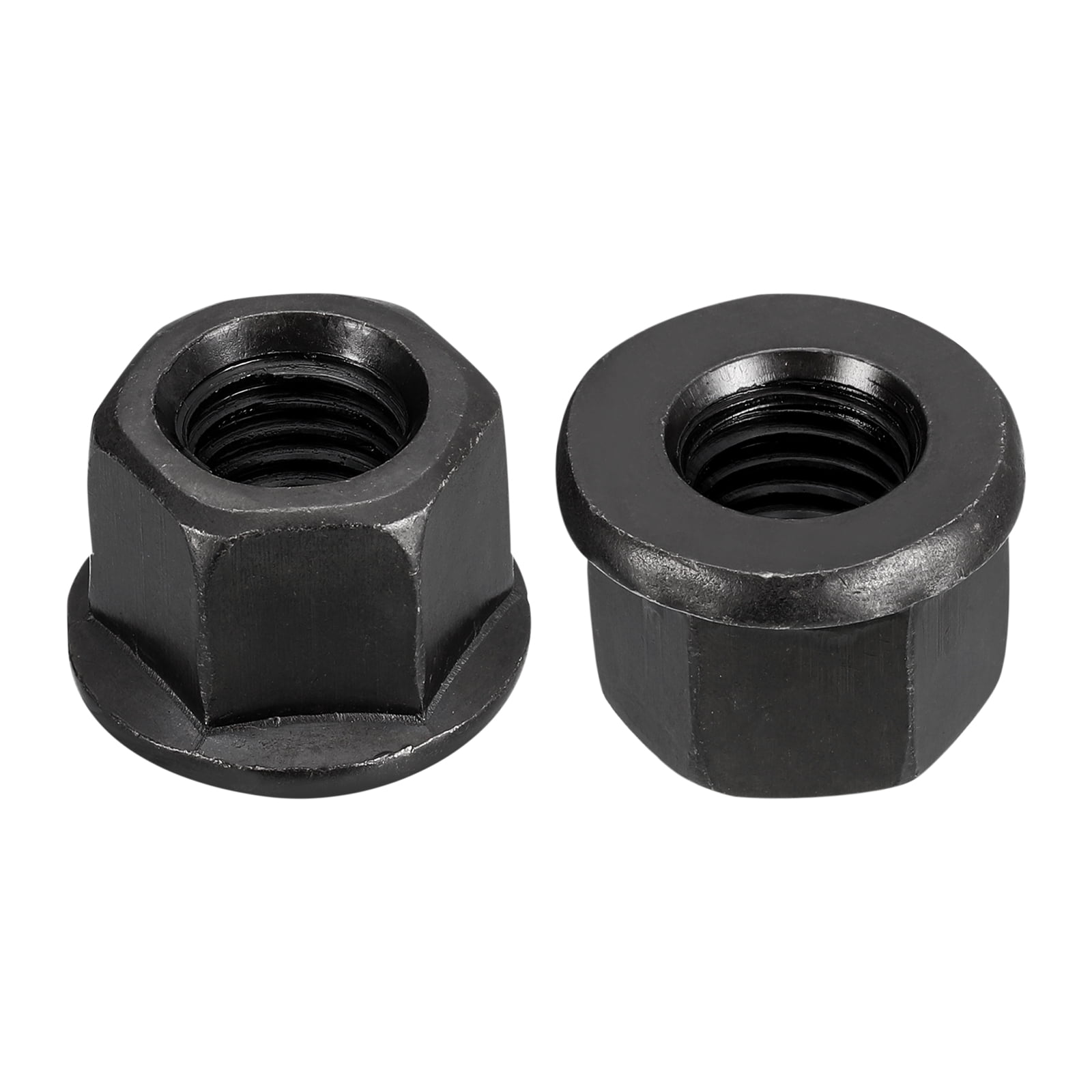 M14 Flange Hex Nuts, 2 Pack Grade 10.9 Carbon Steel Black Oxide ...