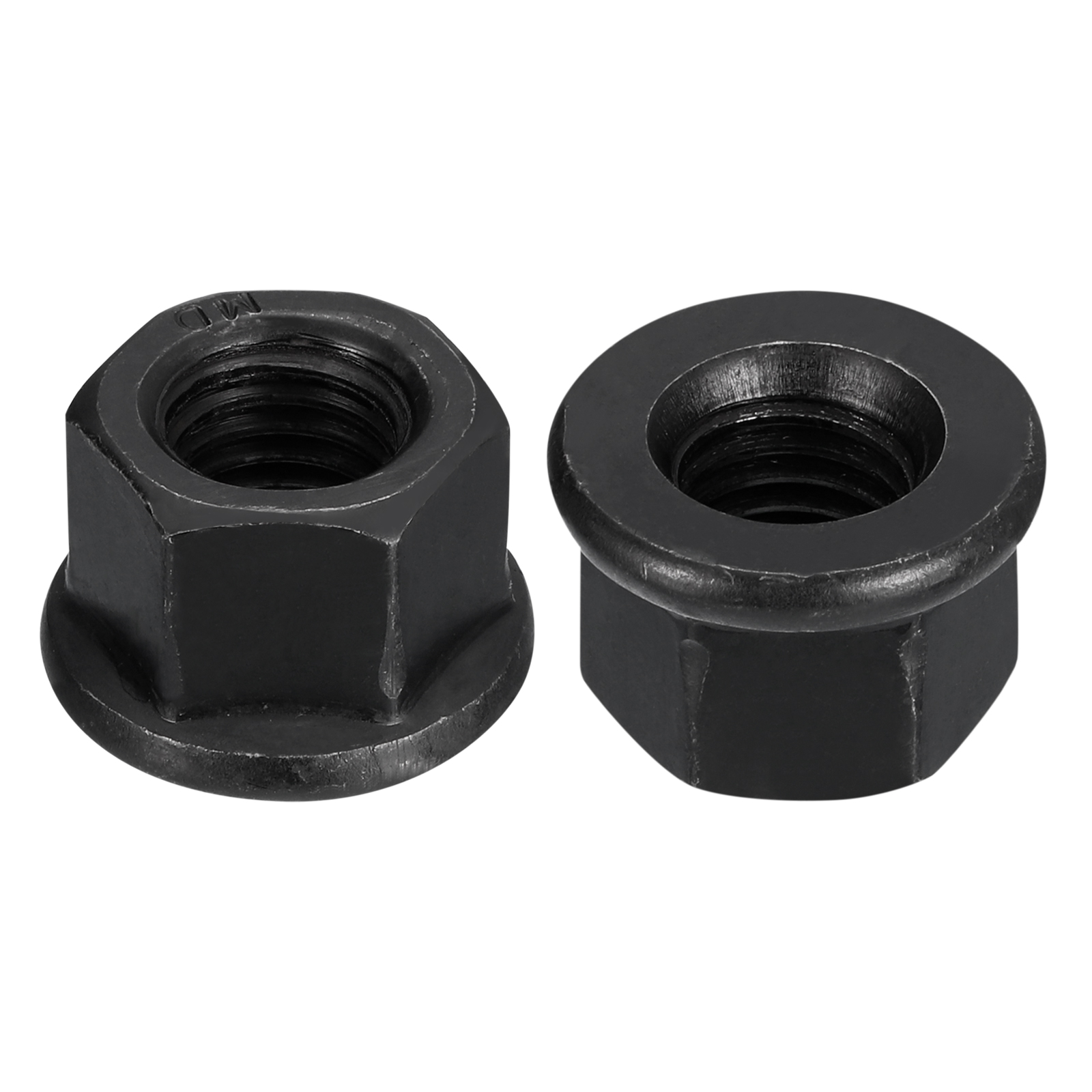 M14 Flange Hex Nuts, 2 Pack Grade 8.8 Carbon Steel Black Oxide Finished ...