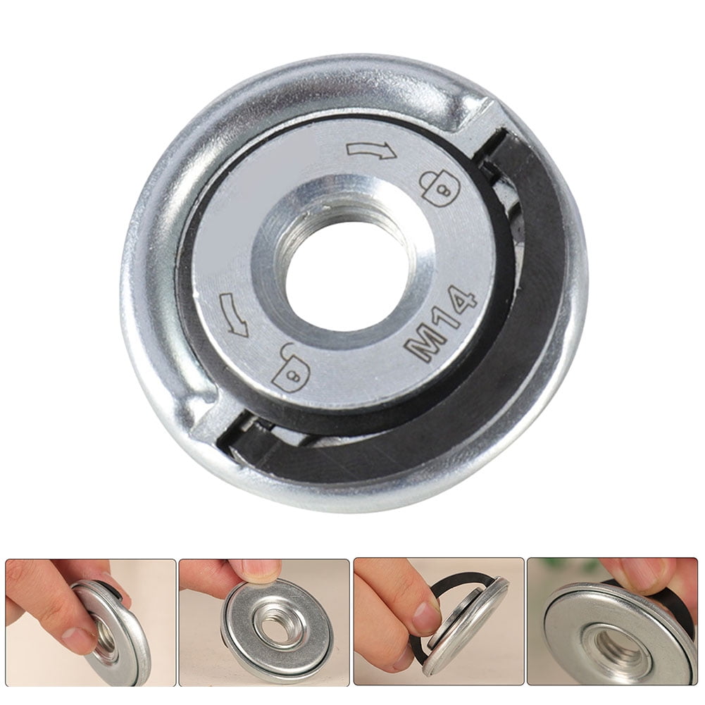 M14 Quick Release Self-Locking Grinder Pressing Plate Flange Nut Power ...