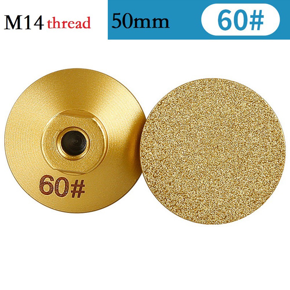 M14 thread 50mm Brazing Diamond Edge Profile Polishing Grinding Wheel ...