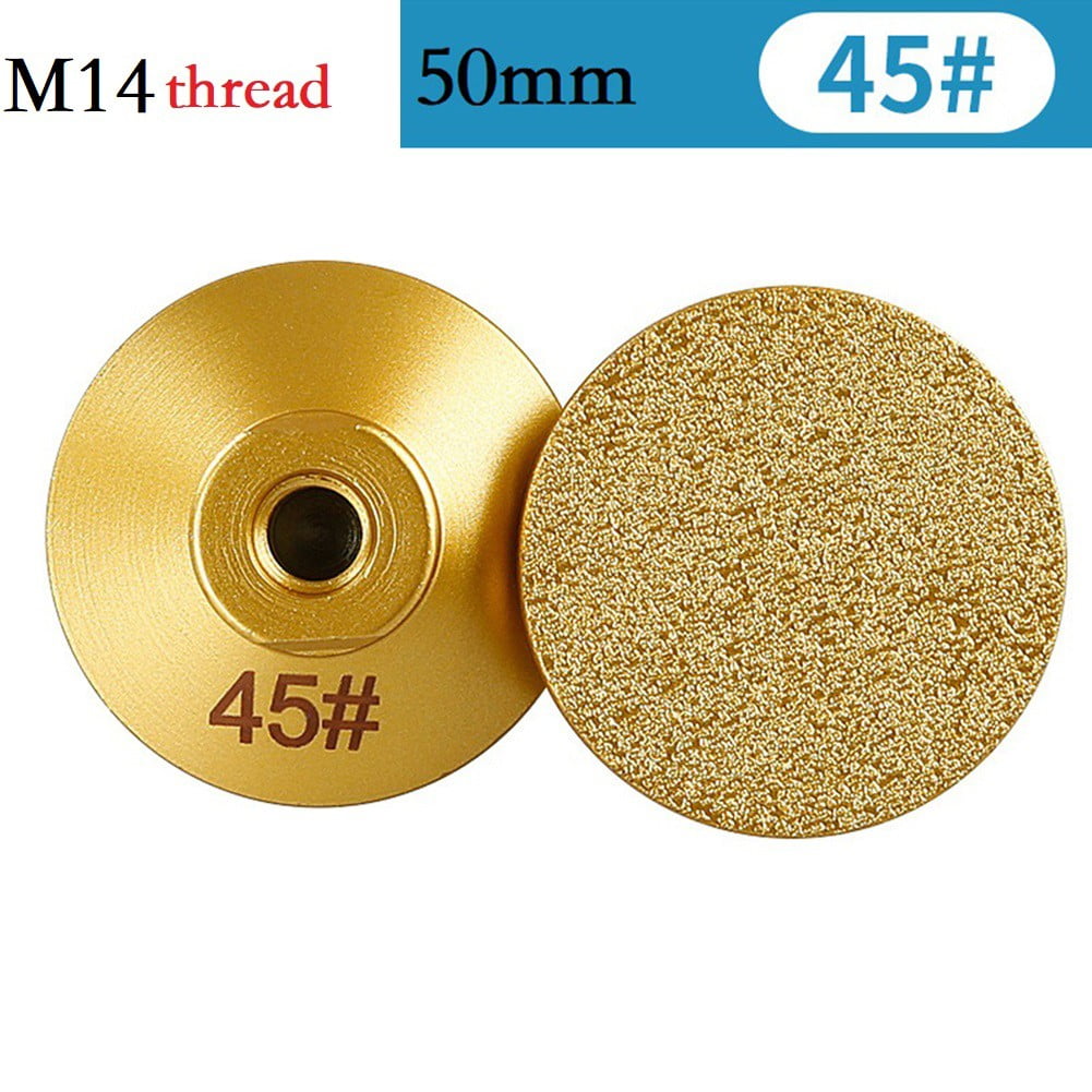 M14 thread 50mm Brazing Diamond Edge Profile Polishing Grinding Wheel ...