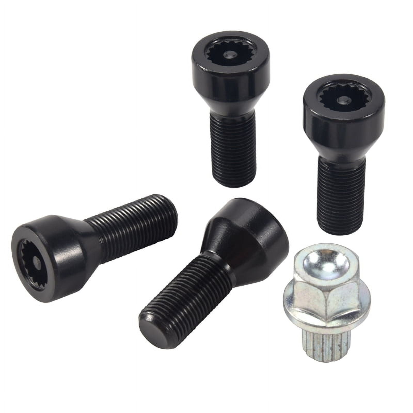M14 x 1.25 Car Wheel Locking Bolts Wheel Hub Nut Anti-Theft Screw with Key Car Anti-Theft Screw ...
