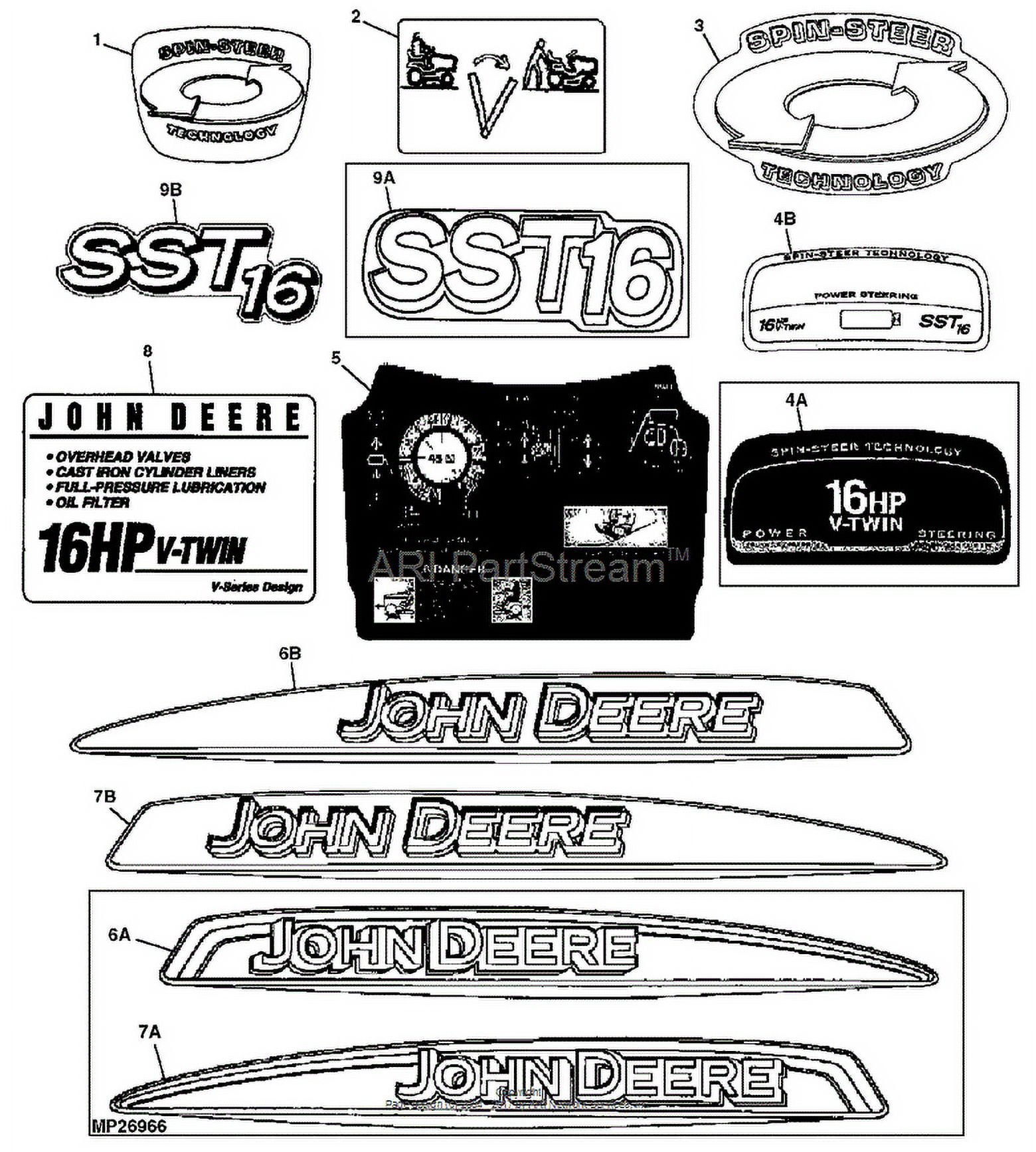 M143361 LABEL fits JOHN DEERE (New OEM) - Walmart.com