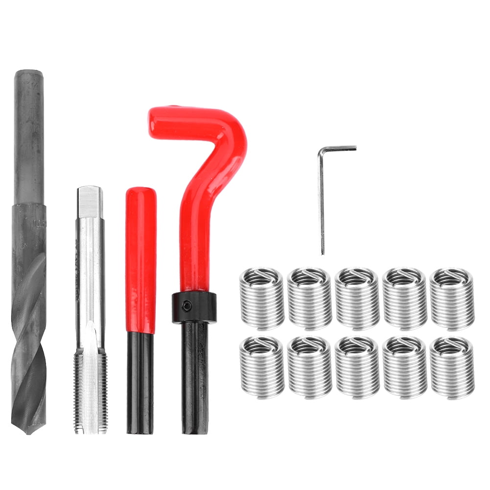 M14x1.25 Stainless Steel Thread Repair Kit with 15pcs Inserts Twisted ...