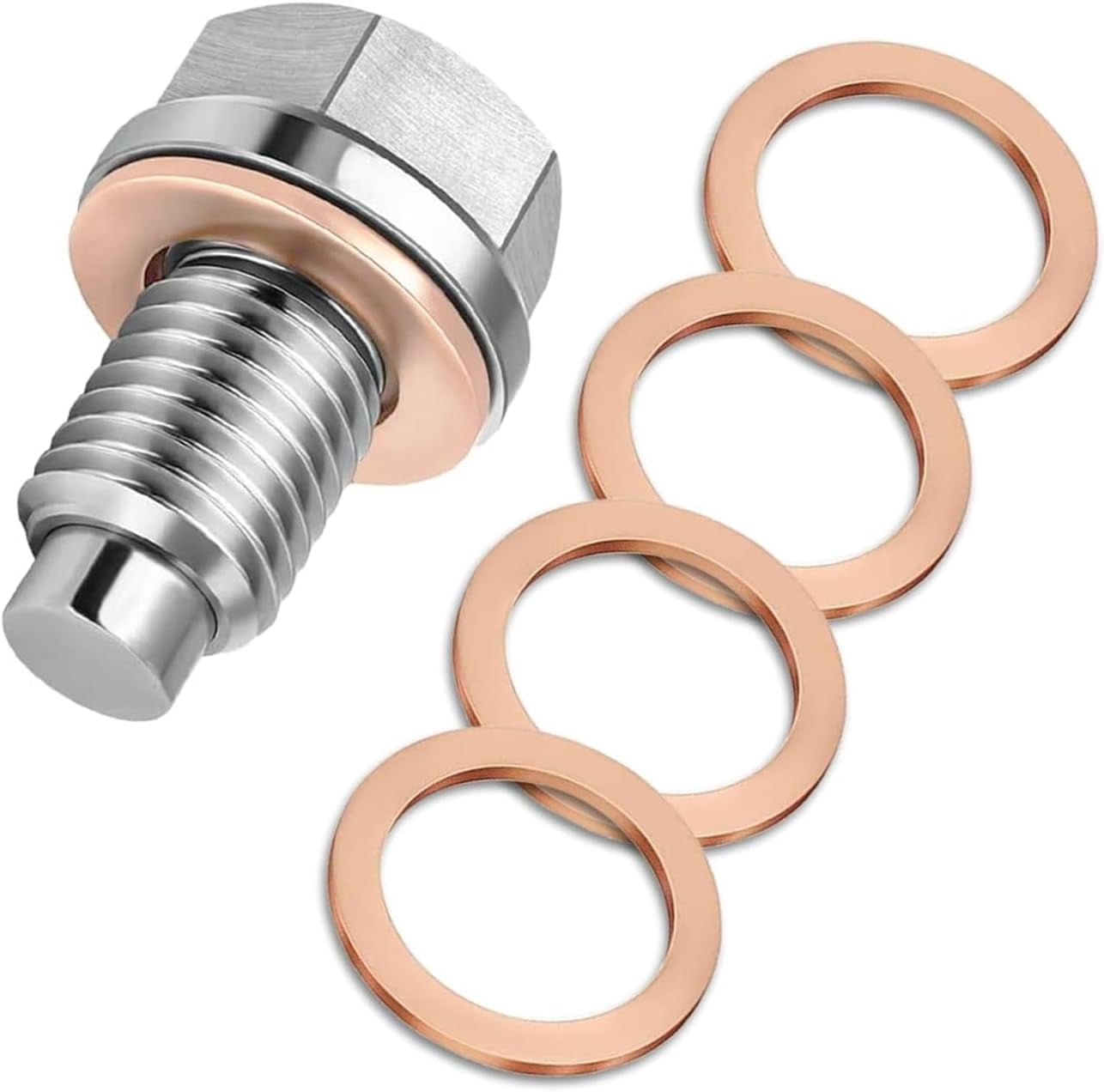 M14x1.5 Magnetic Oil Drain Plug, Magnetic Stainless Steel Oil Pan Drain ...