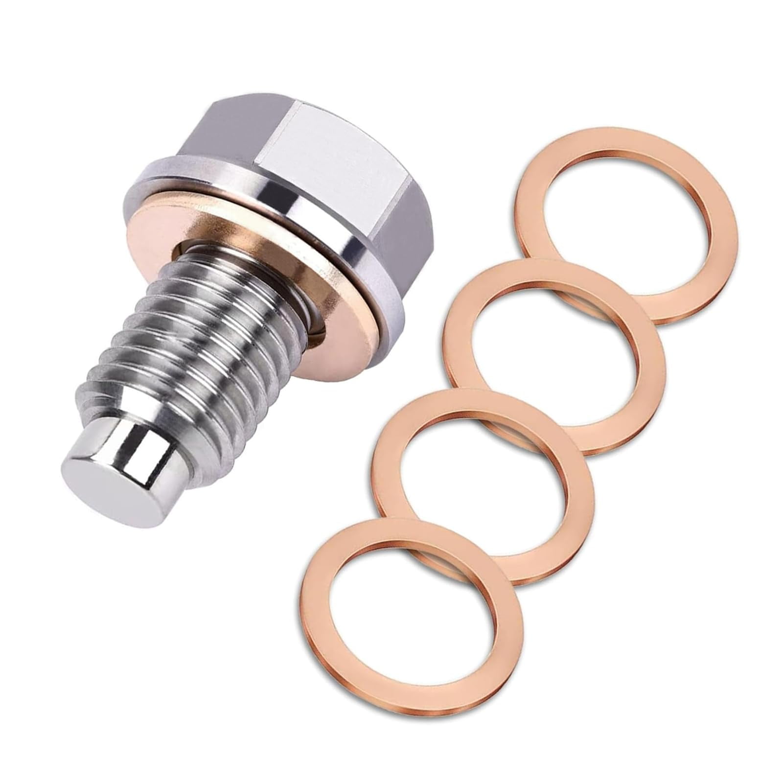 M14x1.5 Magnetic Oil Drain Plug, Magnetic Stainless Steel Oil Pan Drain ...
