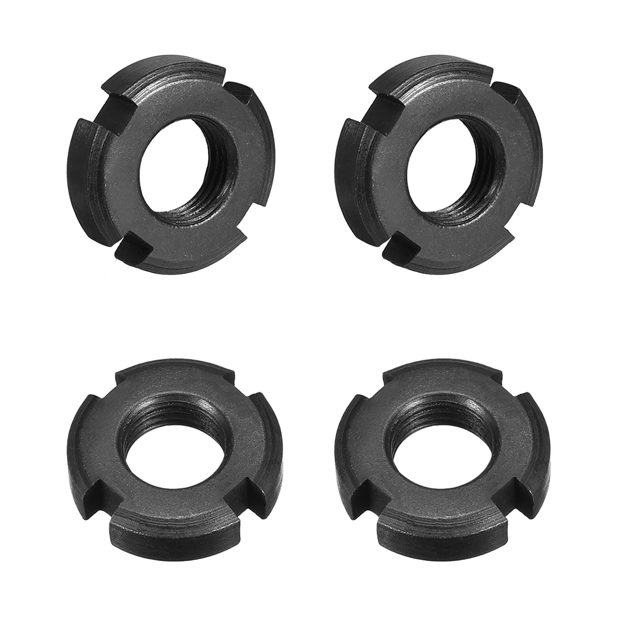 M14x1.5mm Retaining Four-Slot Slotted Round Nuts 4 Pcs - Walmart.com