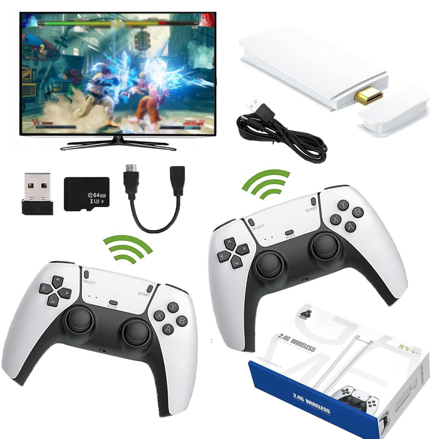 M15 Game Stick Mini TV Handheld Game Console Wireless Gamepads Video ...