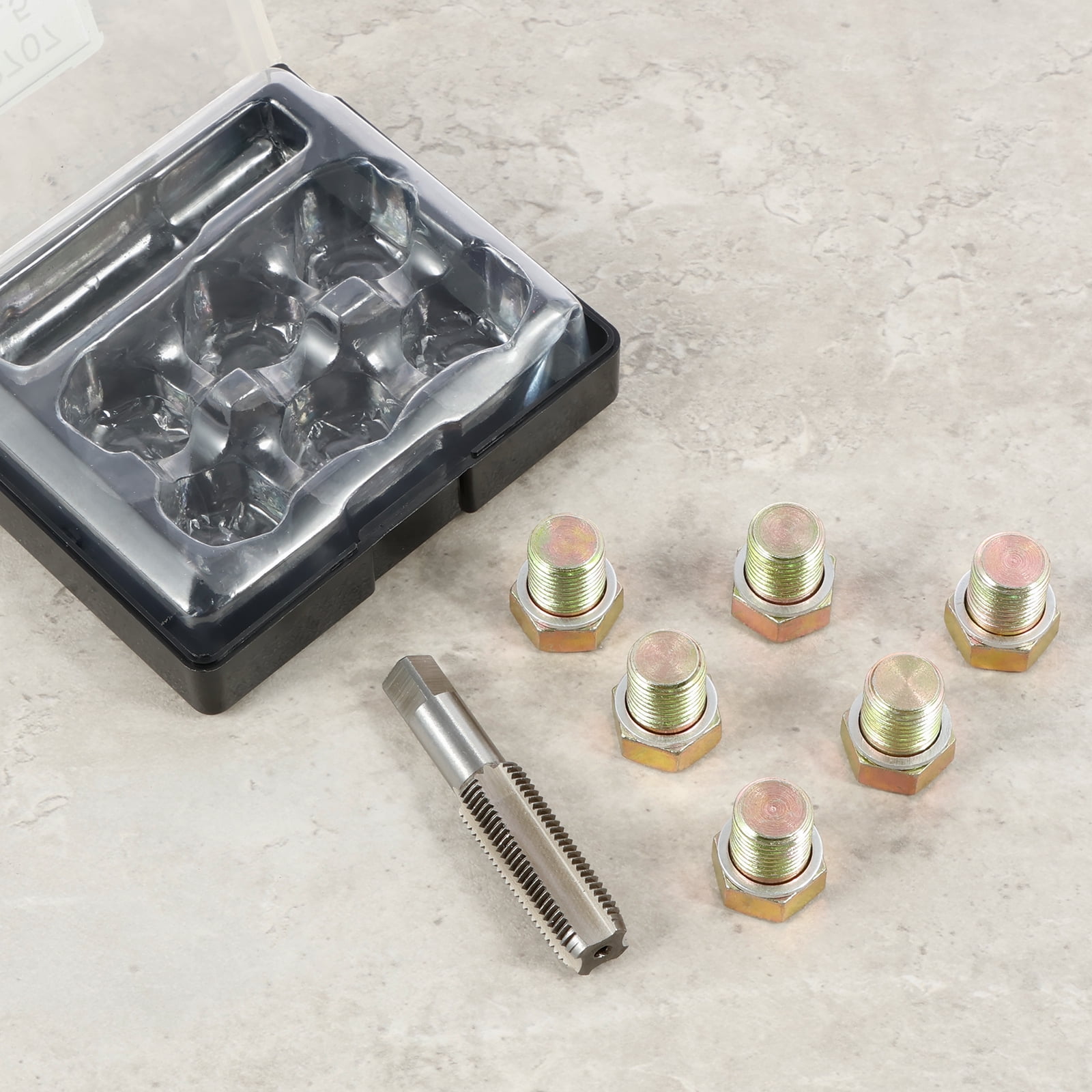 M15 x 1.5MM Oil Drain Plug Tap Thread Repair Kit Portable Oil Pan Drain ...