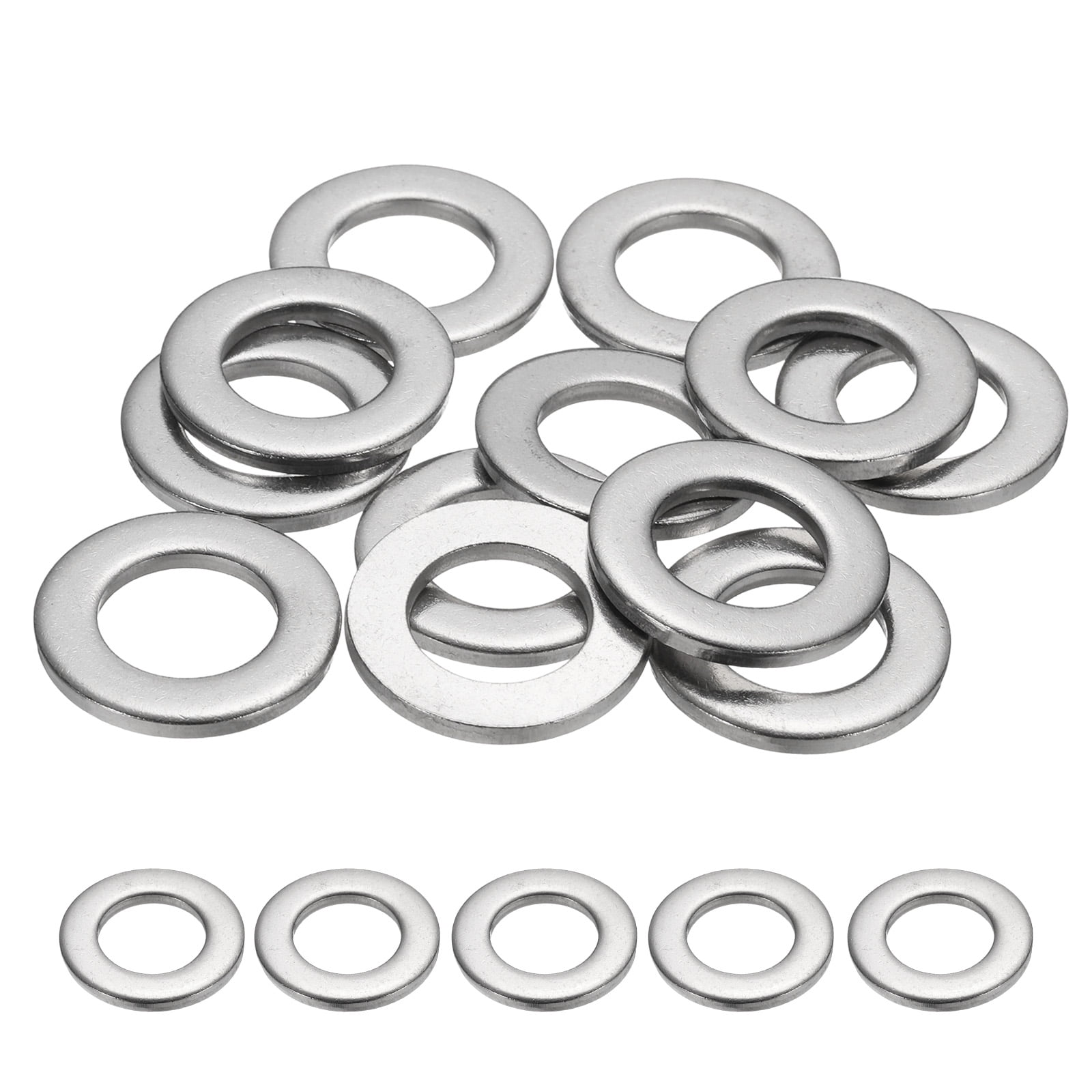 M16 Flat Washer for Screw, 12Pcs 304 Stainless Steel Washers 16MM ID x ...