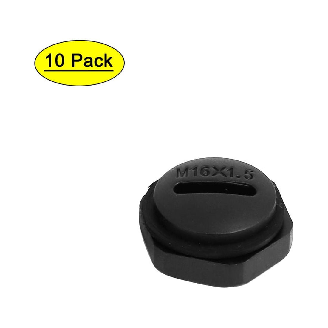 M16 Nylon Male Threaded Cable Gland Screw End Cap Cover Black 10pcs ...