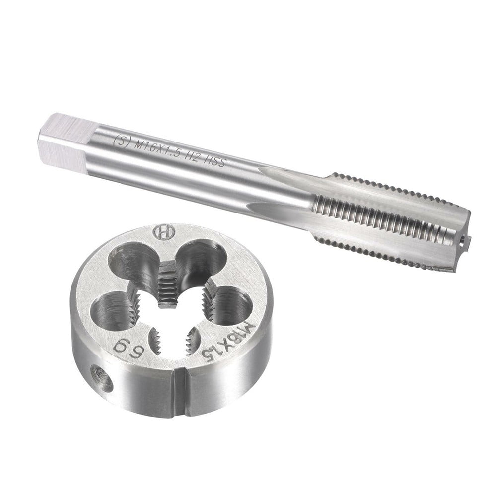 M16 x 1.5mm Metric Tap and Die Set HSS Machine Thread Tap with Round ...