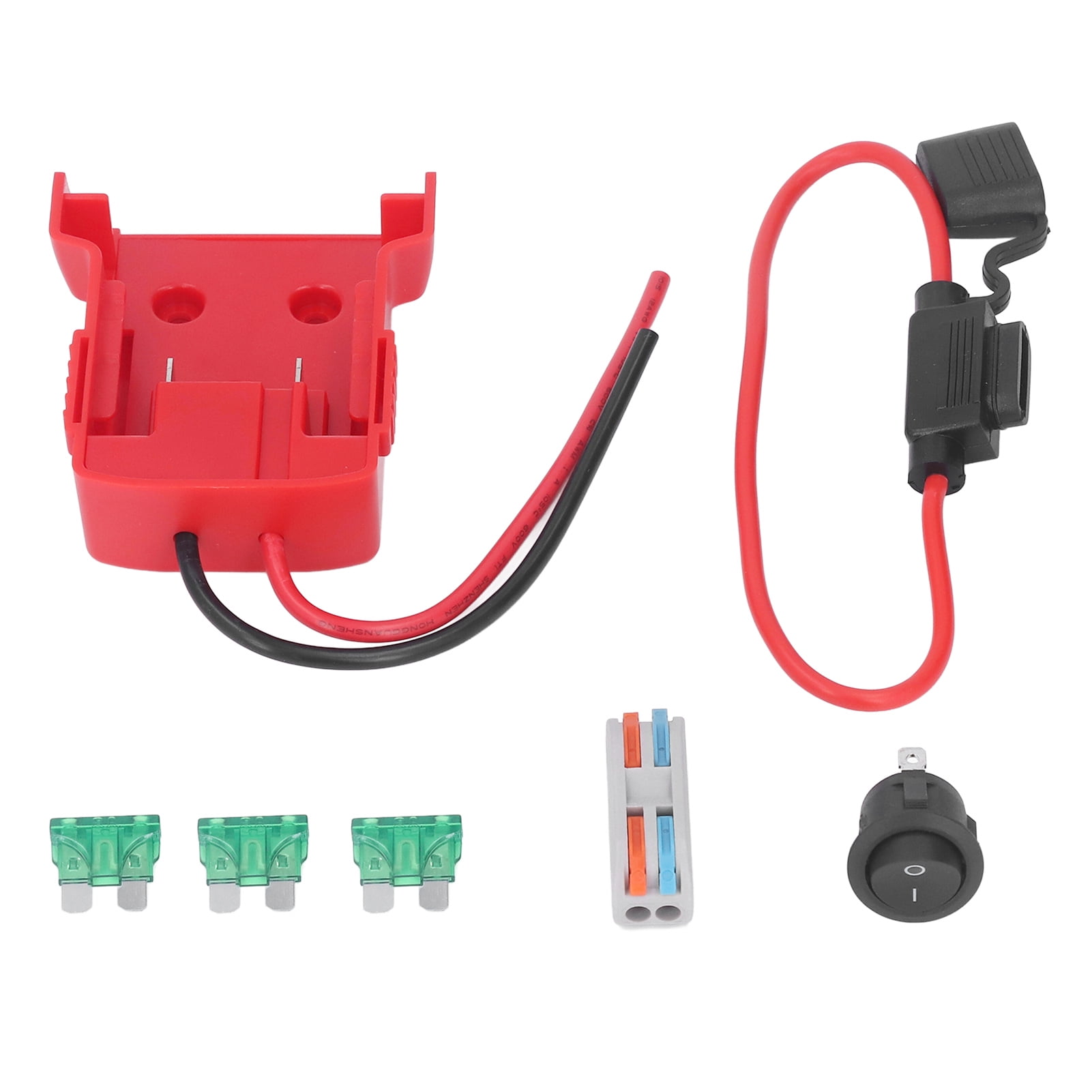 M18 18V Lithium Battery Connector Adapter With Fuse Terminal, Safe ABS ...