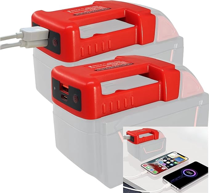 M18 2 Packs USB Charger Adapter for Milwaukee M18 18V Battery,for ...