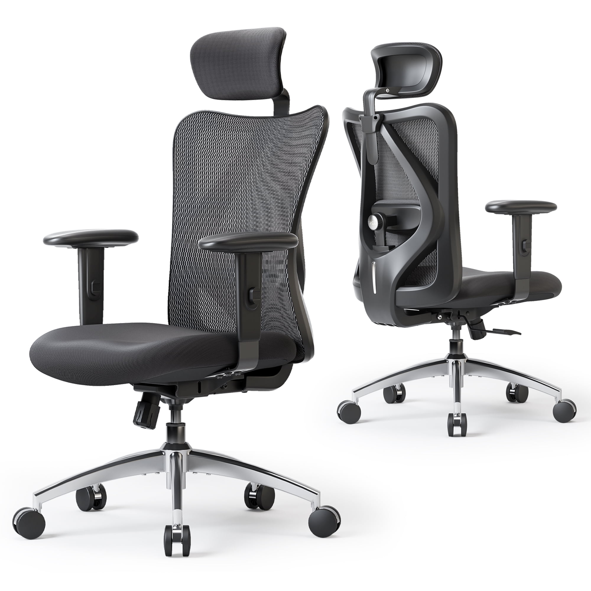 M18 Ergonomic Office Chair for Big And Tall People Adjustable Headrest ...