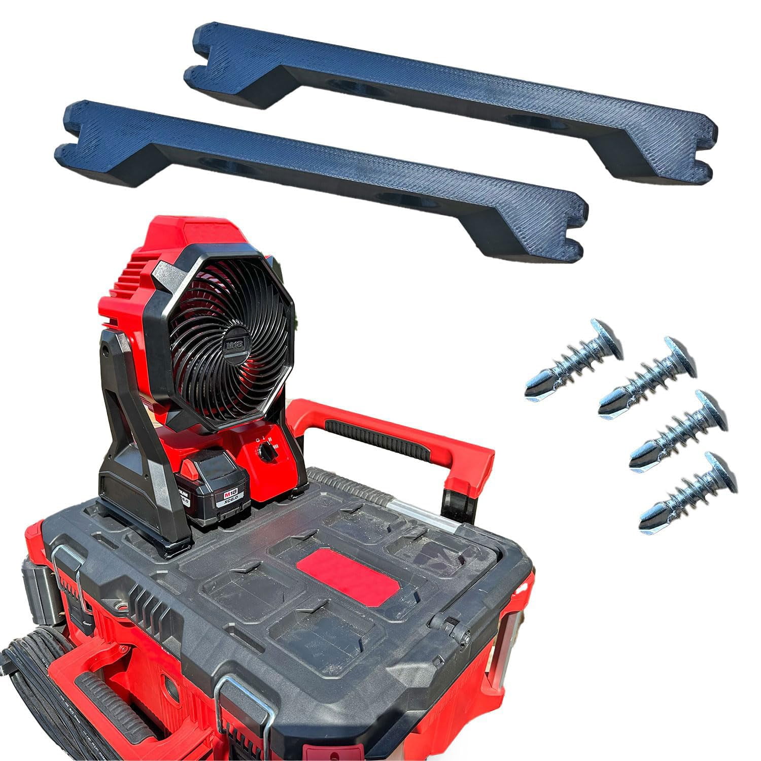 M18 Jobsite Fan Mounts Compatable with Milwaukee M18 Packout, M18 Fan ...