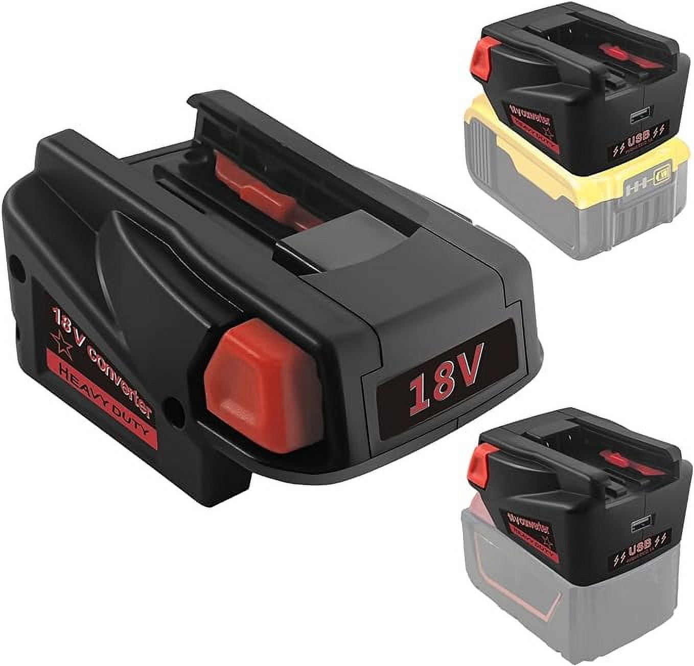 M18 to V18 Adapter for Milwaukee 18V V18 NI-CD Tool,for Dewalt 20V 60V ...