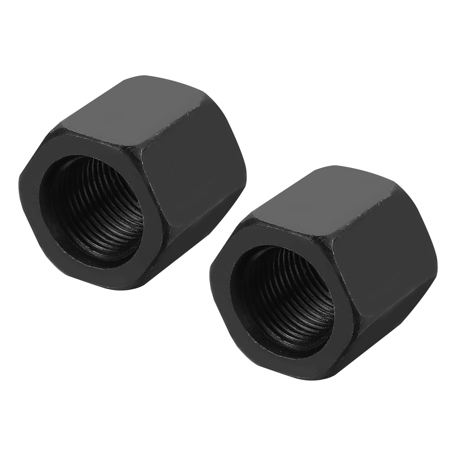 M18 x 1.5 Pitch Carbon Steel Hex Coupling Nuts, 2Pcs 28mm/ 1.1" Length ...