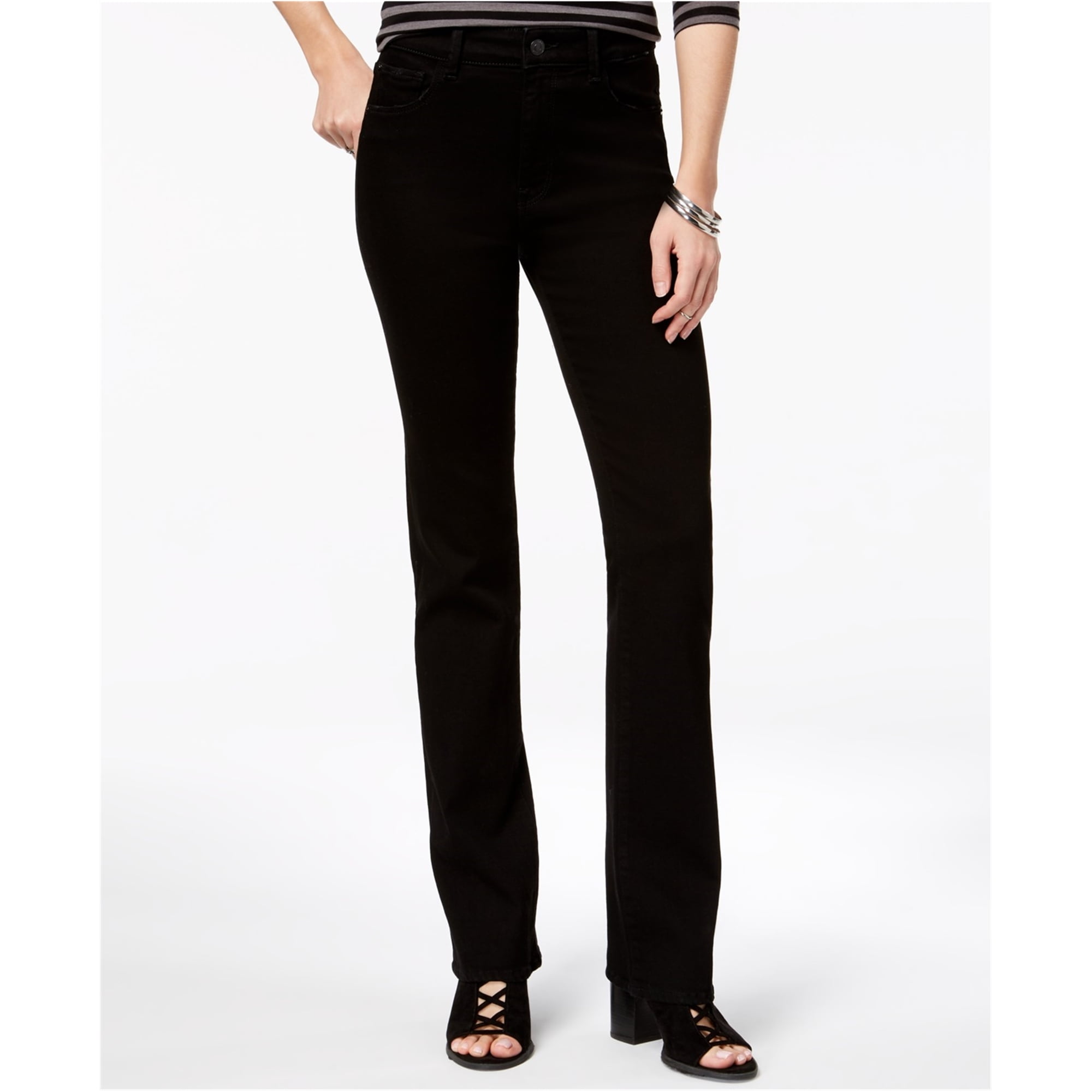 M1858 Womens Marly Mini Boot Cut Jeans, Black, 28 - Walmart.com