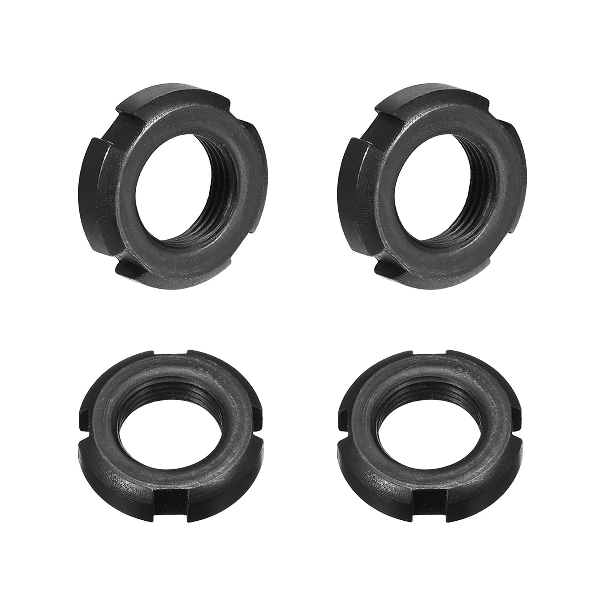 M18x1.5mm Retaining Four-Slot Slotted Round Nuts 4 Pcs - Walmart.com
