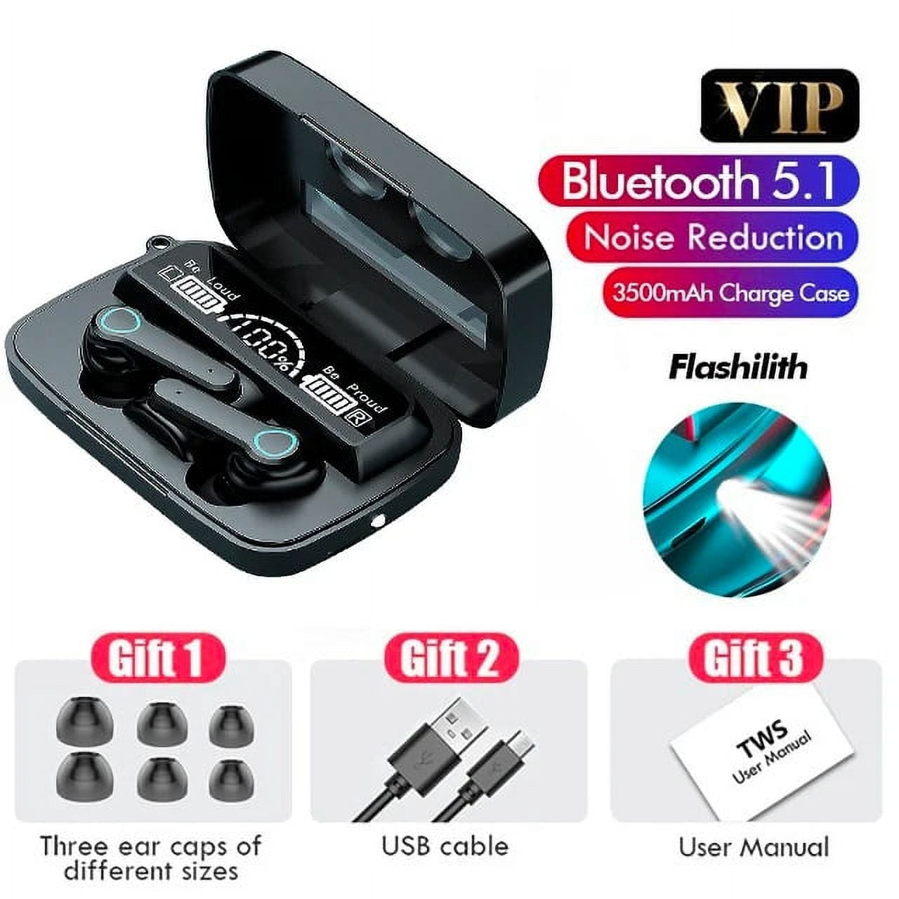 M19 Bluetooth Wireless headset 5.3 Bluetooth Earphones IPX5 Waterproof Headsets with Mic HiFi ...