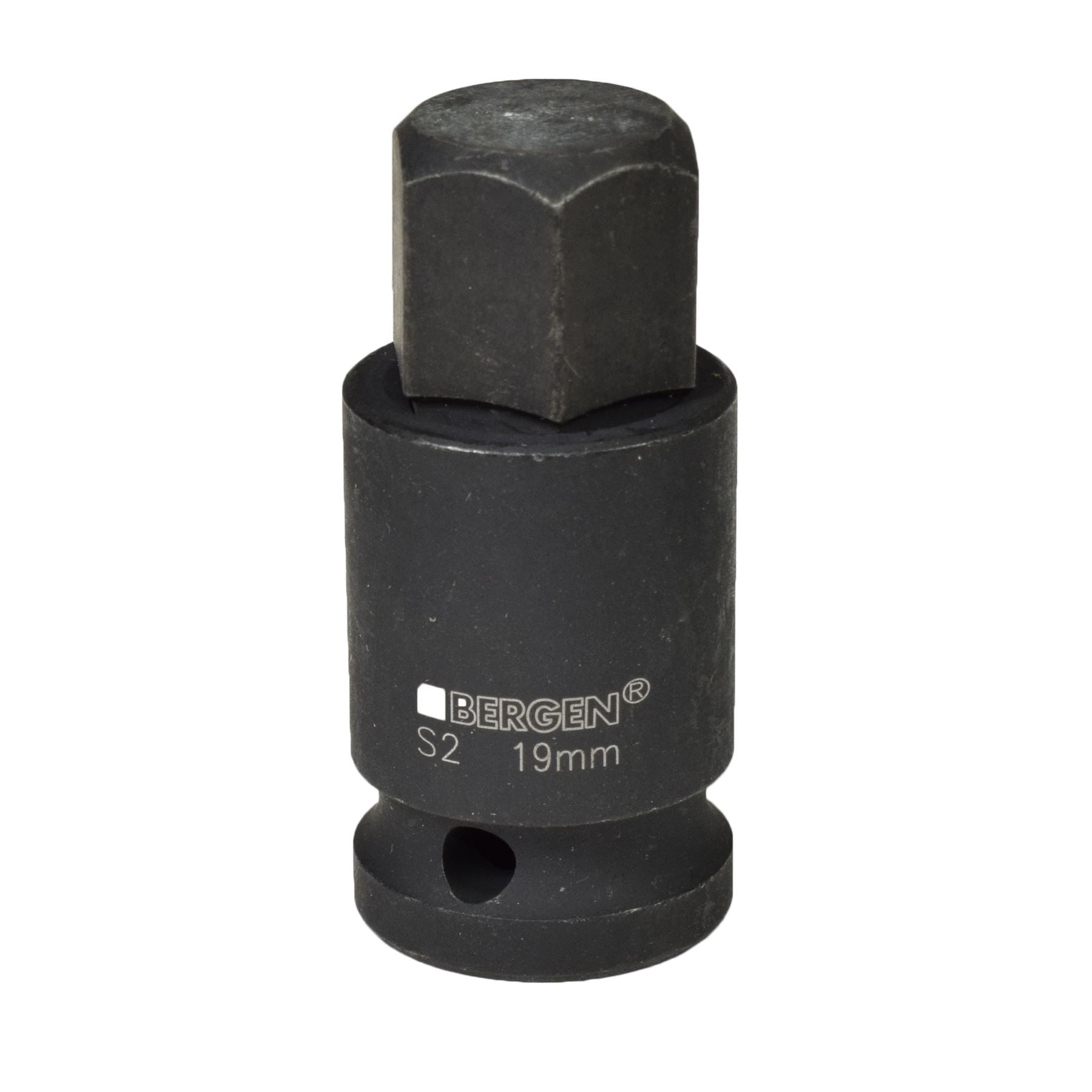 M19 x 55mm 1/2" Drive Short Impact Impacted Allen Hex Key Socket 19mm ...