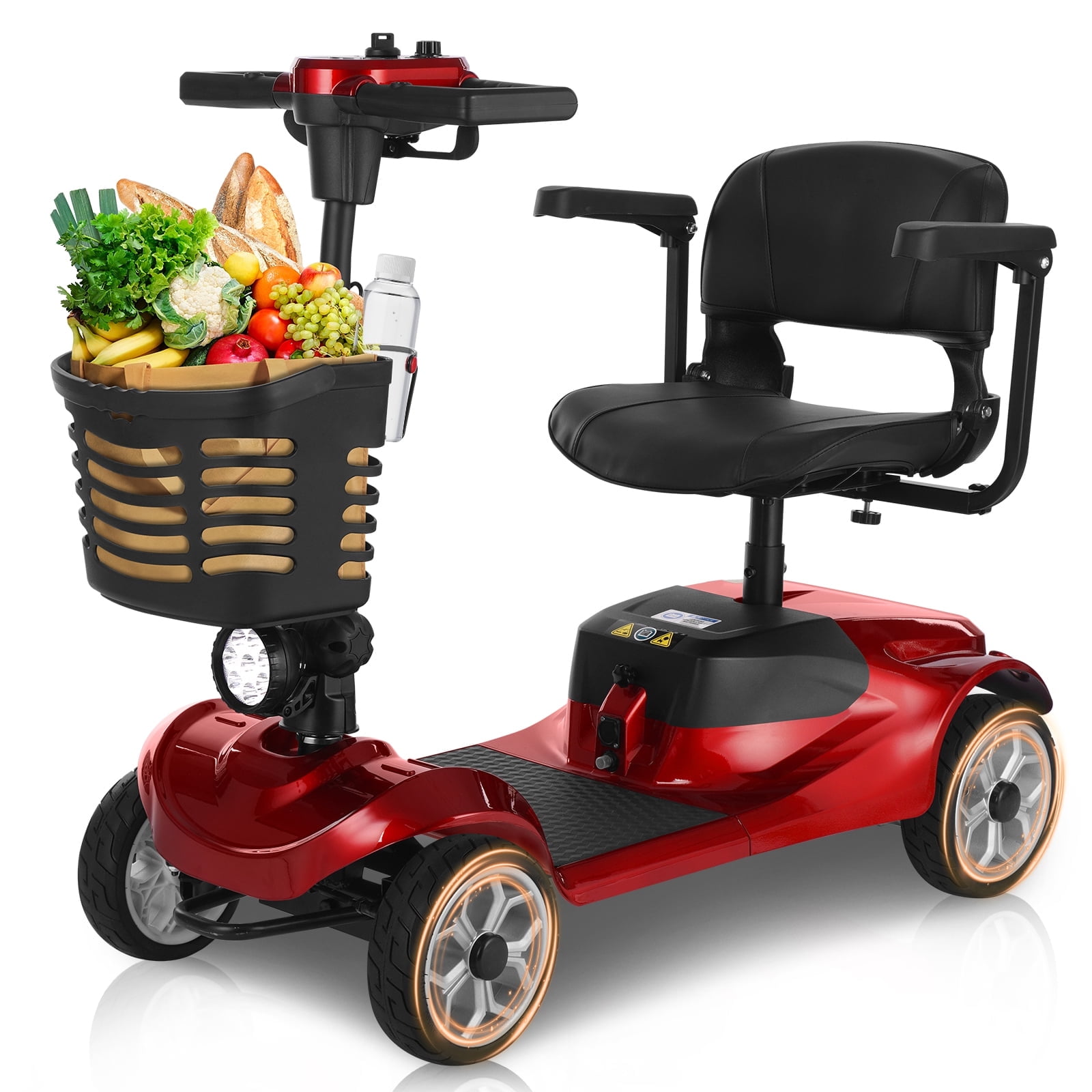 M1F 15 Miles 4-Wheel Mobility Scooter for Adults/Seniors, 350W Powered ...