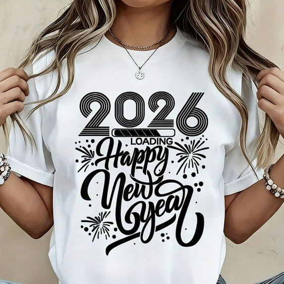M1en'S1 Happy New Year 2026 Loading Fireworks Party T-S1Hirt - White ...