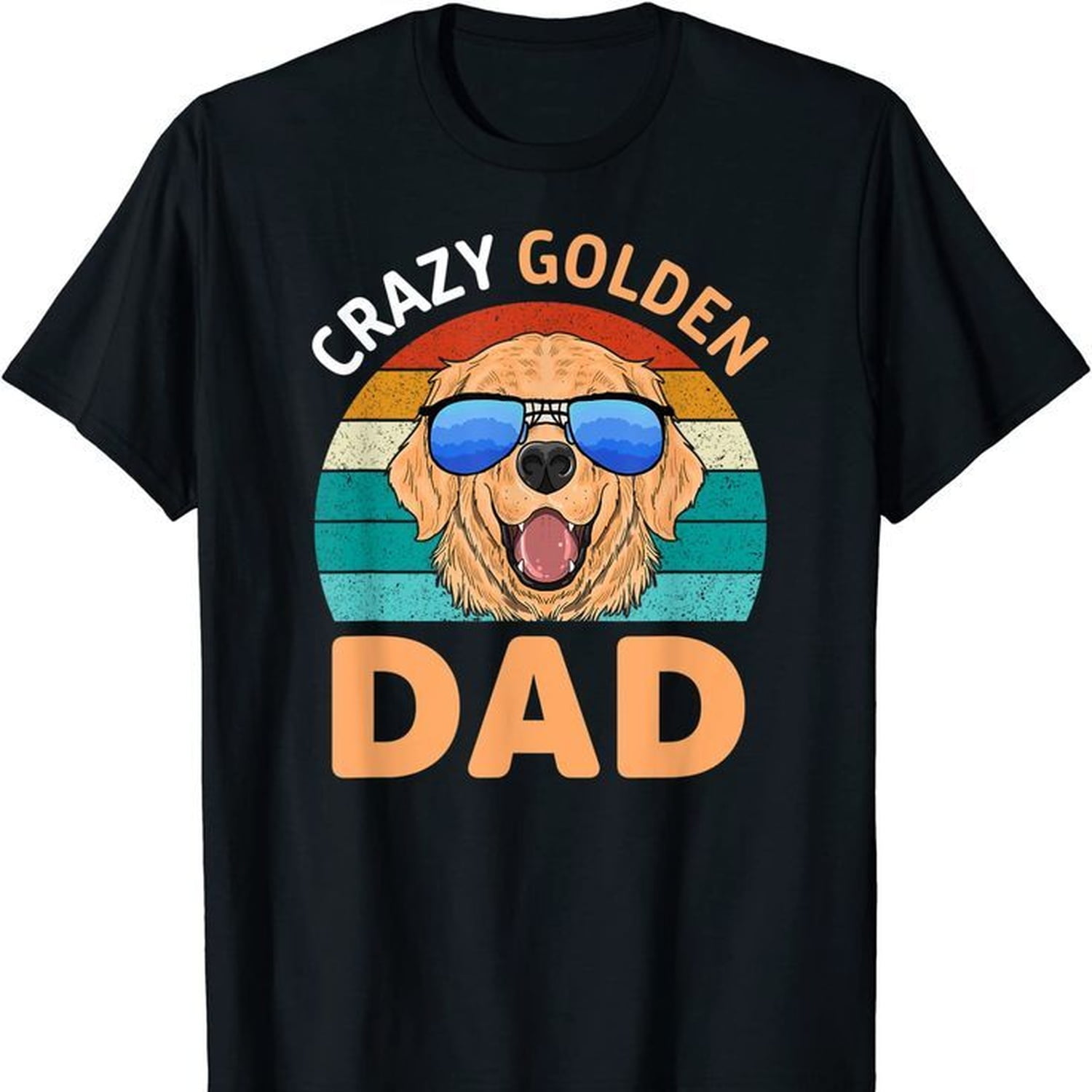 M1ens Fathers Dahirt Perro Golden Retriever, Crazy Golden Dad T-S1Hirt ...