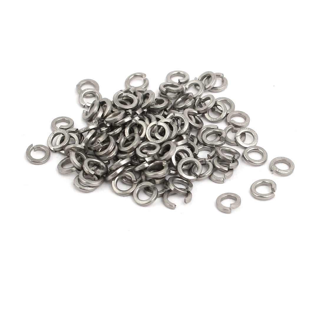 M2 304 Stainless Steel Split Lock Washer Silver Tone 100pcs - Walmart.com