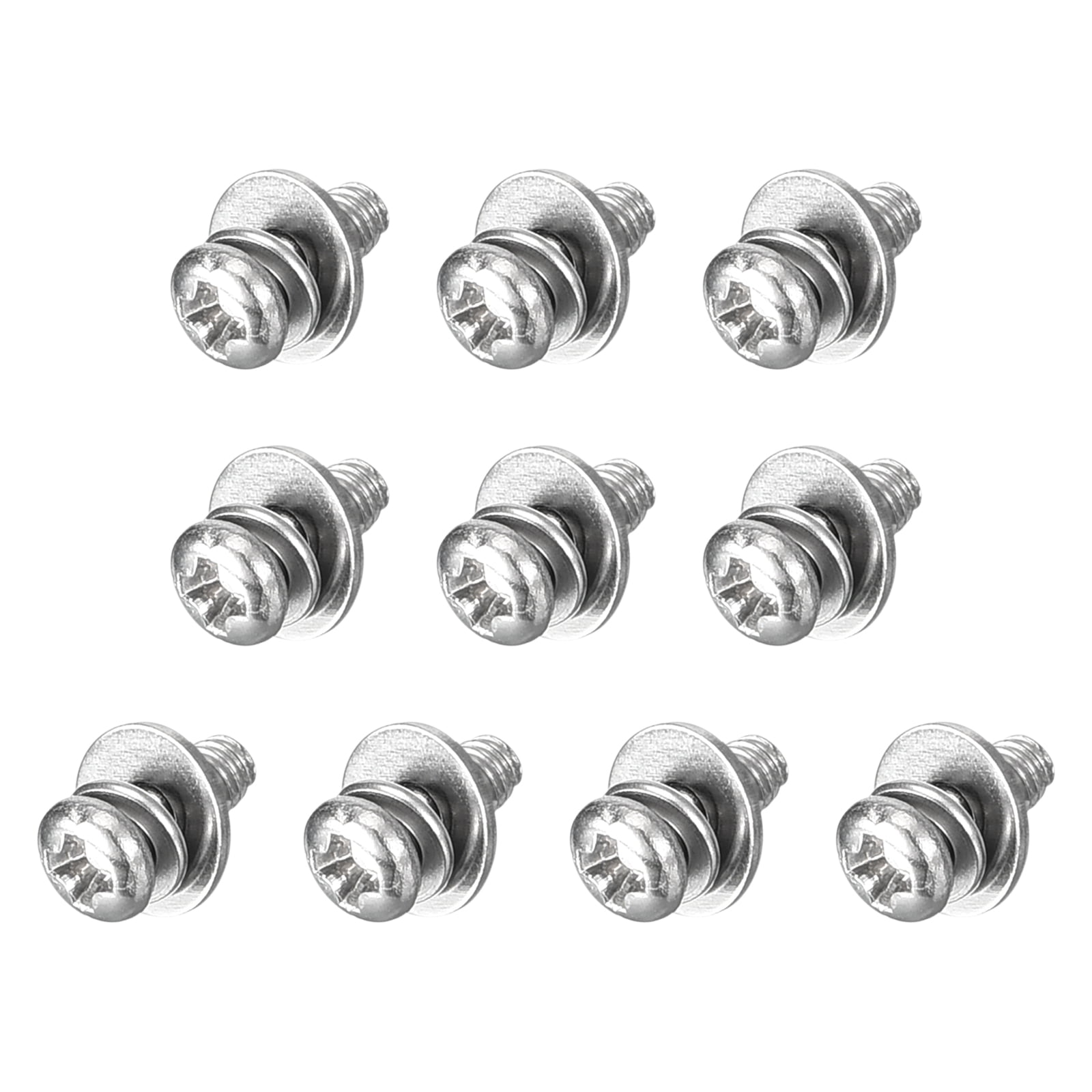 M2.5 x 5mm 304 Stainless Steel Phillips Pan Head Machine Screws Bolts ...