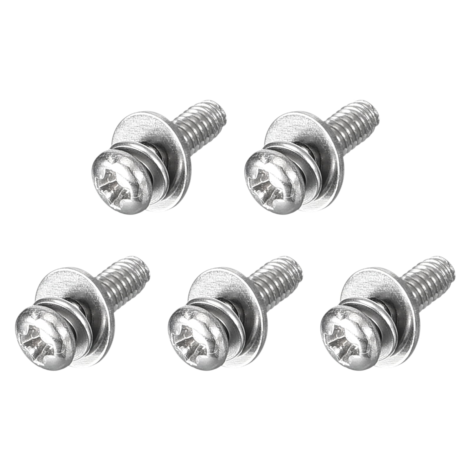 M2.5 x 8mm 304 Stainless Steel Phillips Pan Head Machine Screws Bolts ...