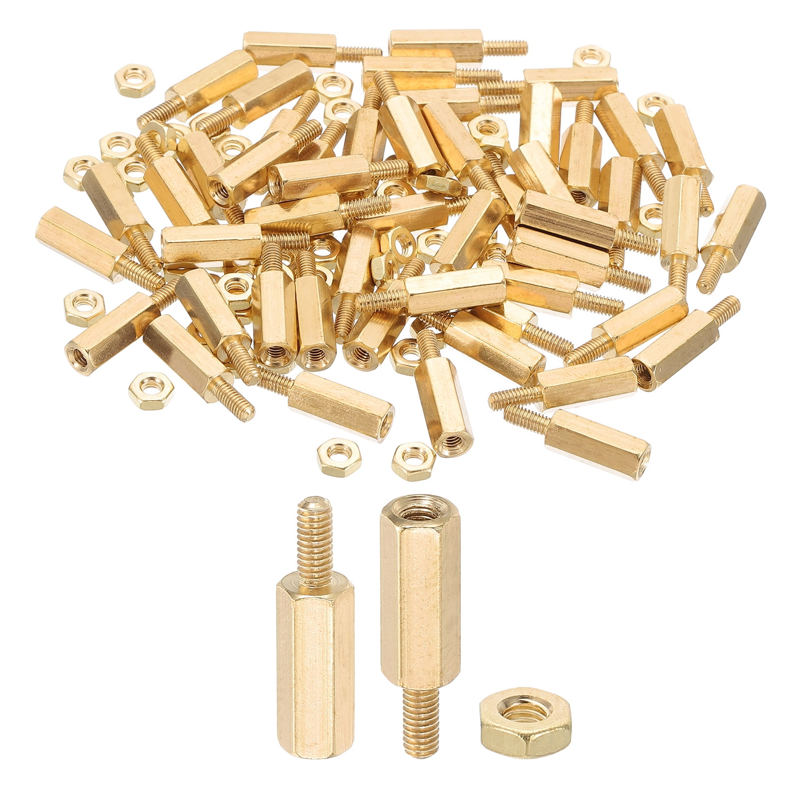 M2.5X14mm+6mm Standoff Screws, 100Pcs Male to Female Hex Brass PCB ...