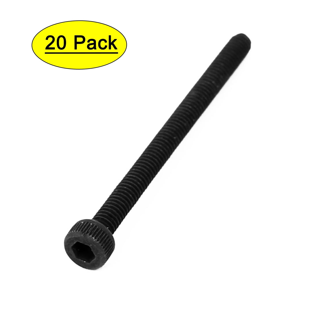 M2.5x32mm Alloy Steel Hex Socket Head Knurled Cap Screw Bolt Black ...